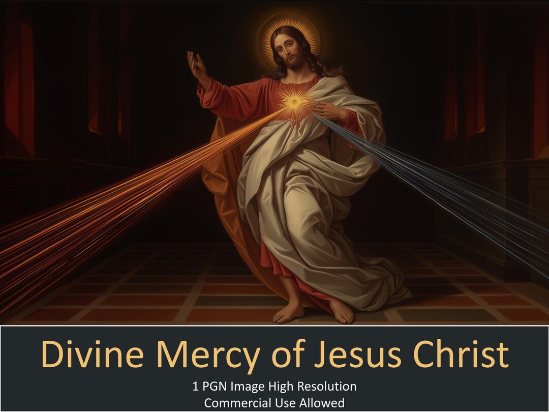 Divine Mercy of Jesus Christ Clipart | Christian Religious Digital ...