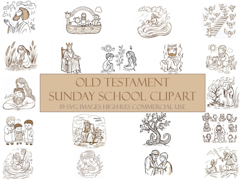 Old Testament Bible Clipart | Religious Illustrations | Sunday School ...