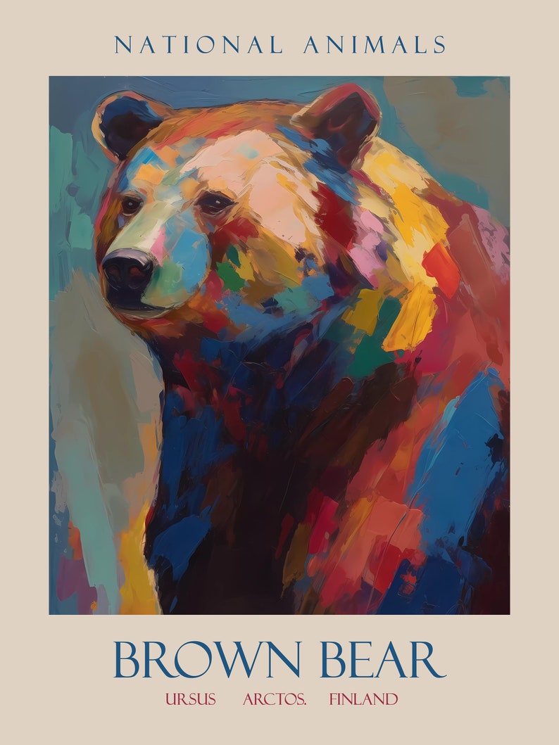 Animal Poster Digital Prints, Set of 10, Animal Wall Art, Animal ...