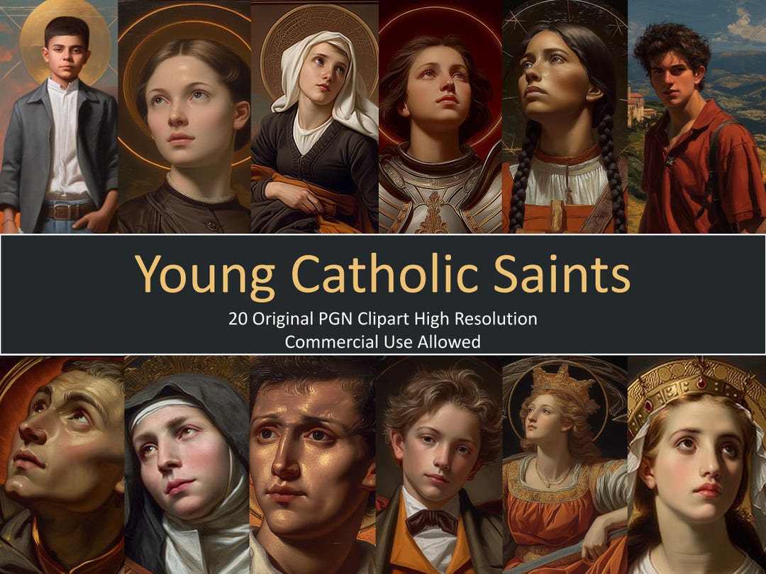 Young Catholic Saints Clipart: Religious Education Images (digital ...