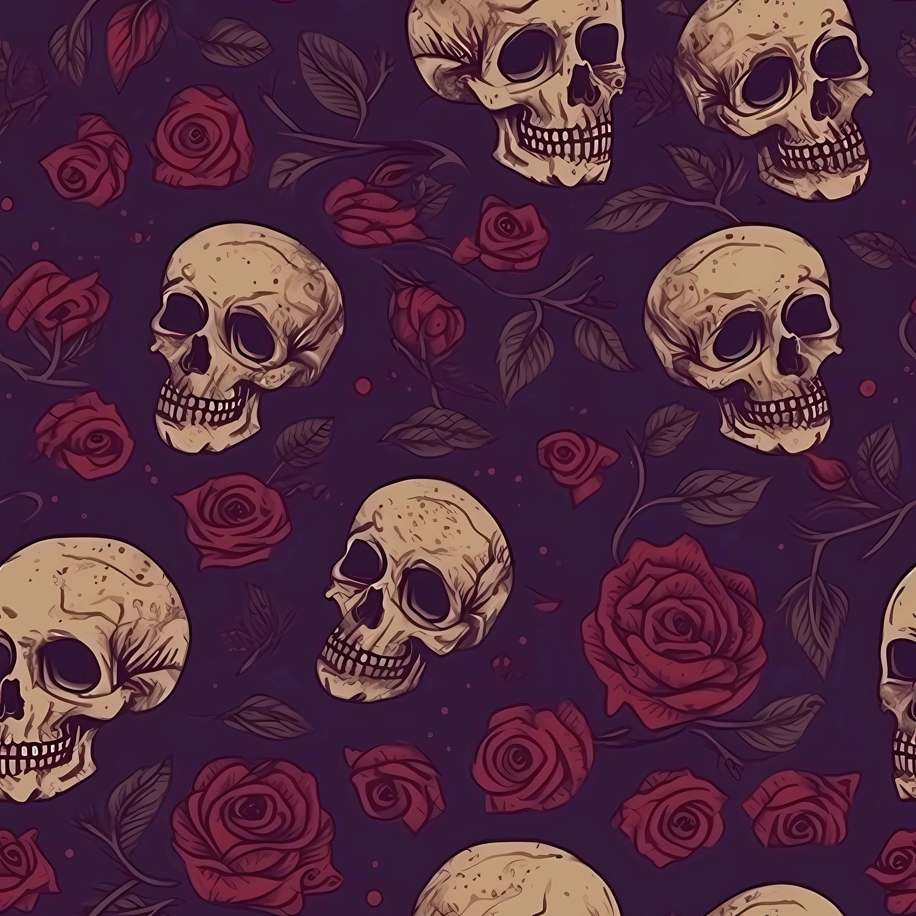 Gothic Romance Seamless Patterns: Halloween Digital Paper (4096x4096 Px ...