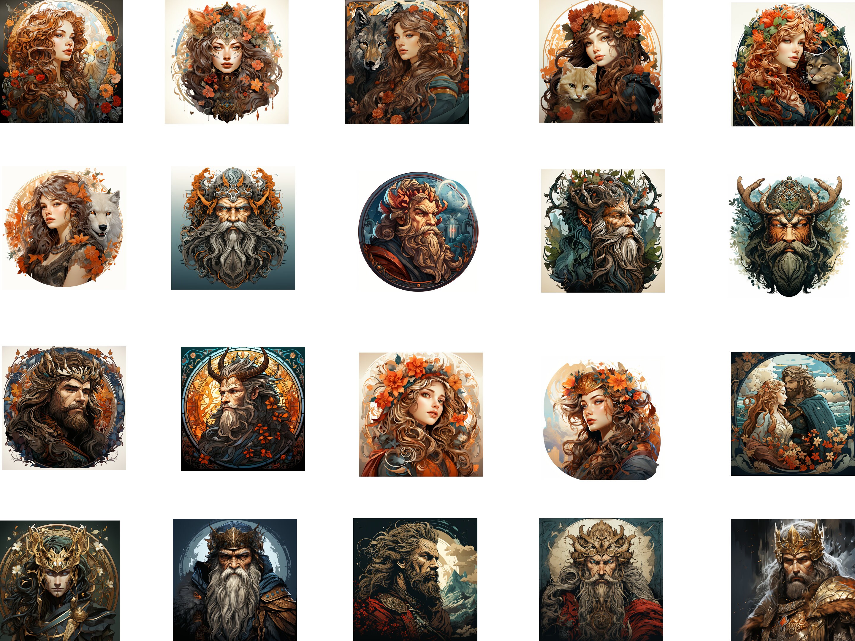 Norse Gods Clipart: Viking Art Mega Bundle (commercial Use) - Etsy