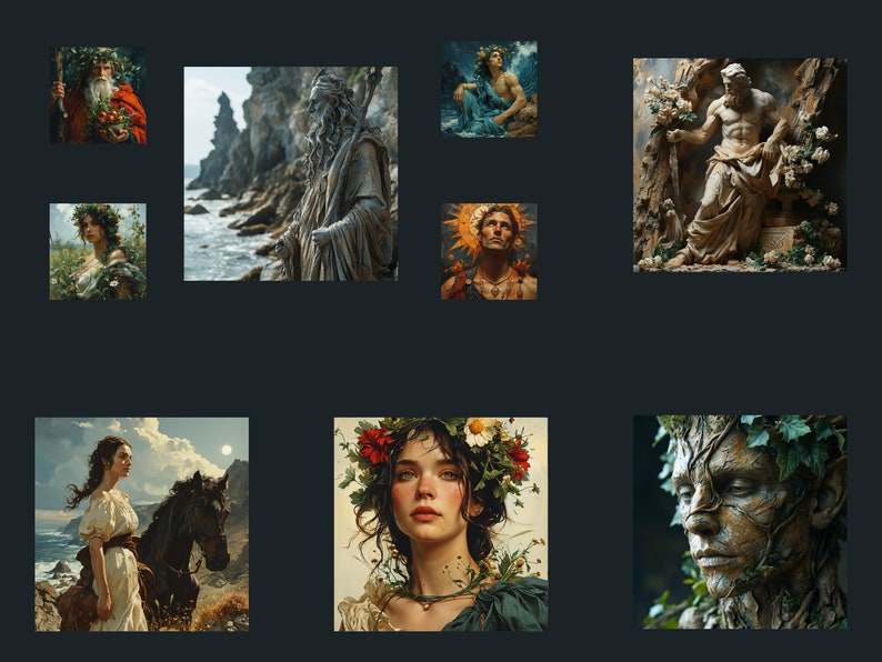 Divine Pantheon Clipart Bundle Celtic Gods and Goddesses Graphics ...