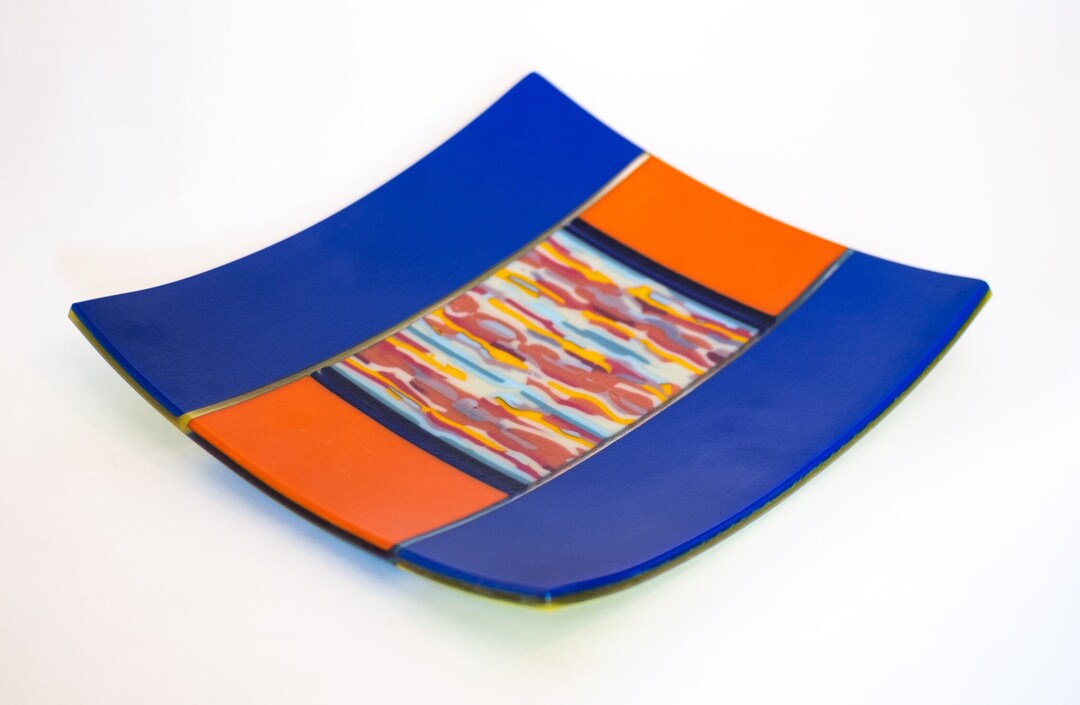 Glass Fused Square Plate - Etsy