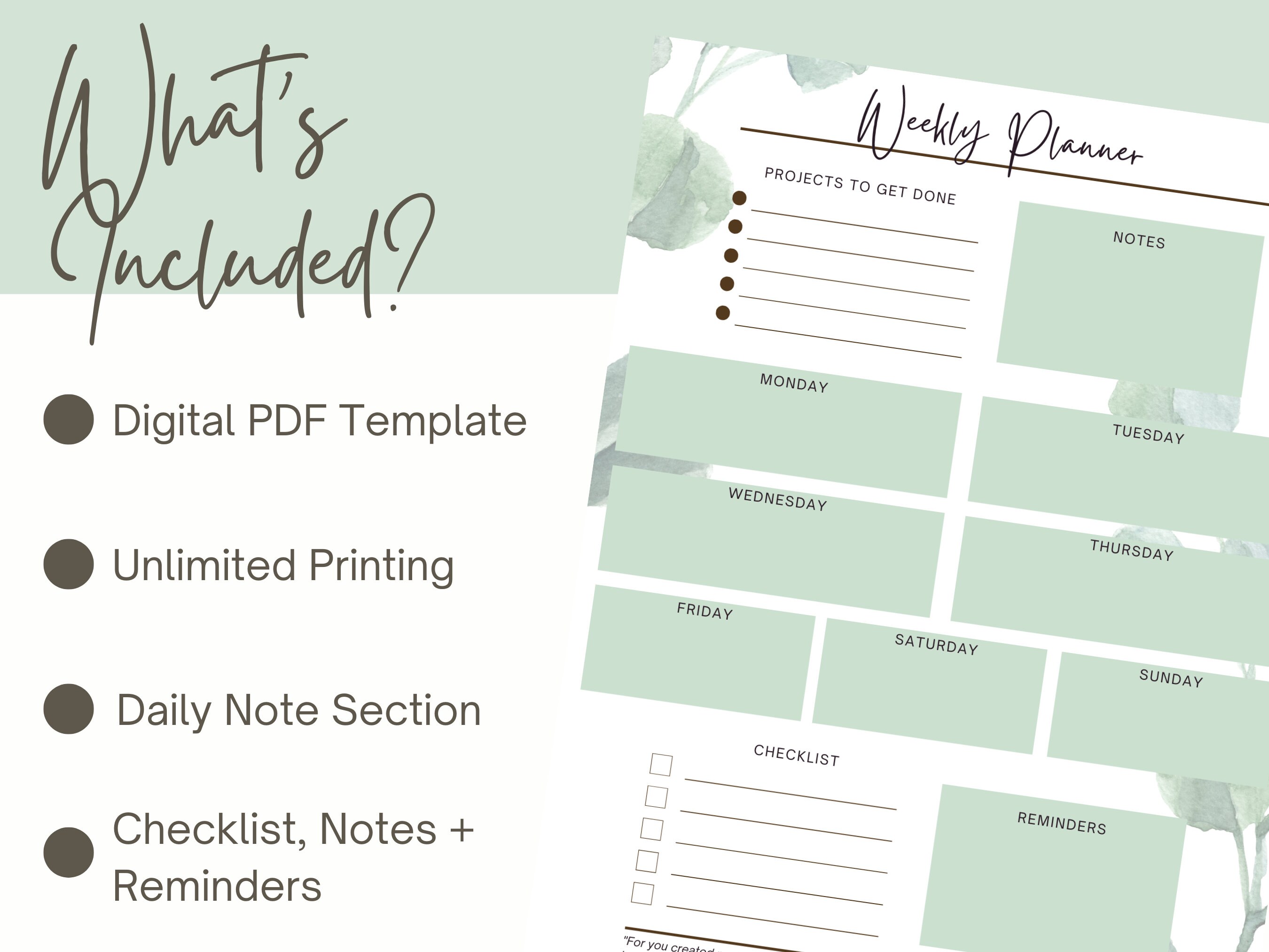 Weekly Bible Verse Planner - Encouragement + Organization - Etsy