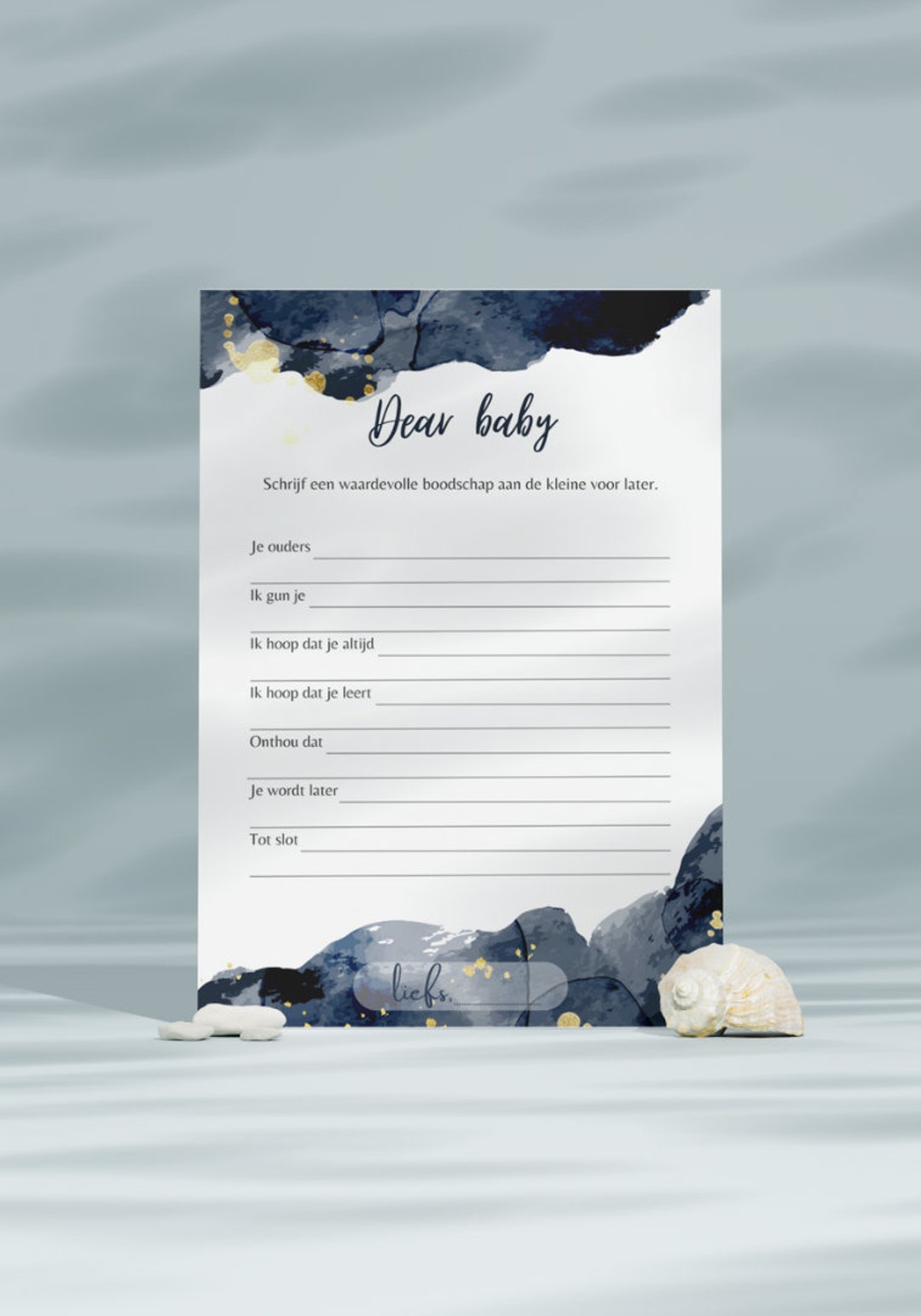 Baby Shower Card Dear Baby Baby Shower Fill-in Card Advice Cards Baby ...