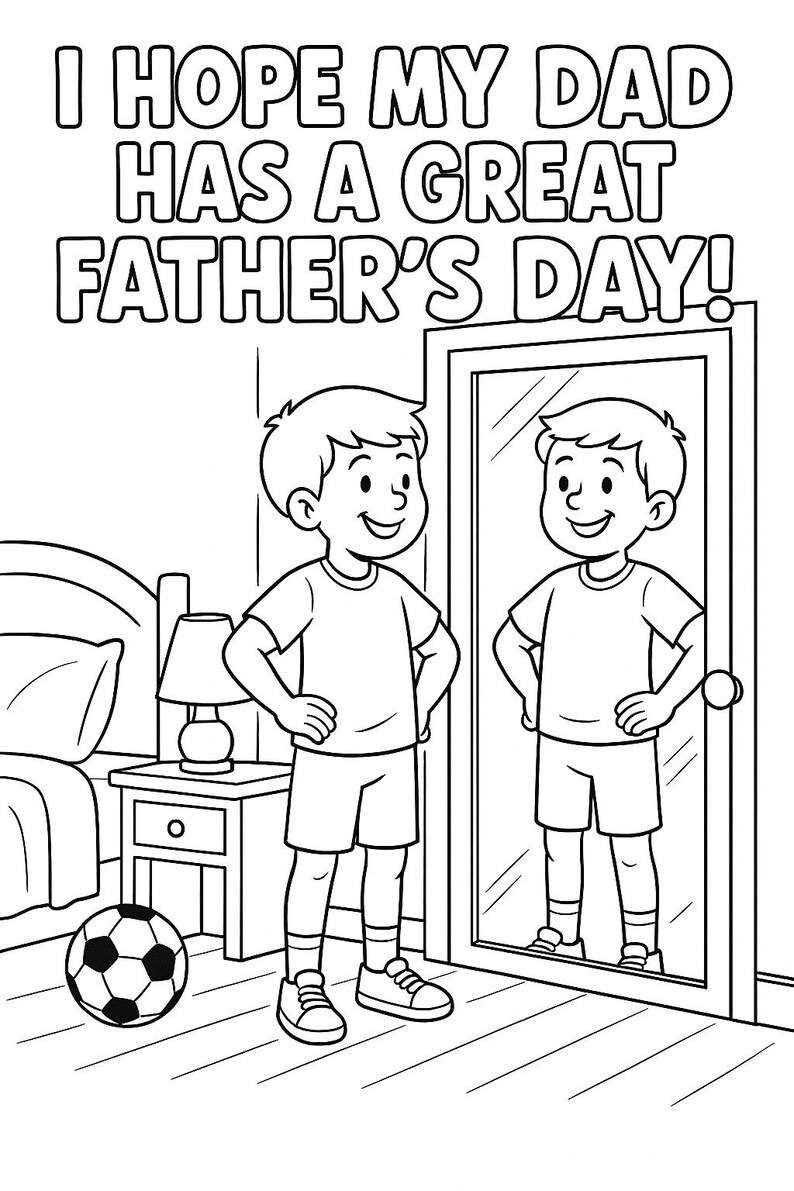 Father's Day Coloring Pages Bundle of 5. Digital Download Cute Bears ...