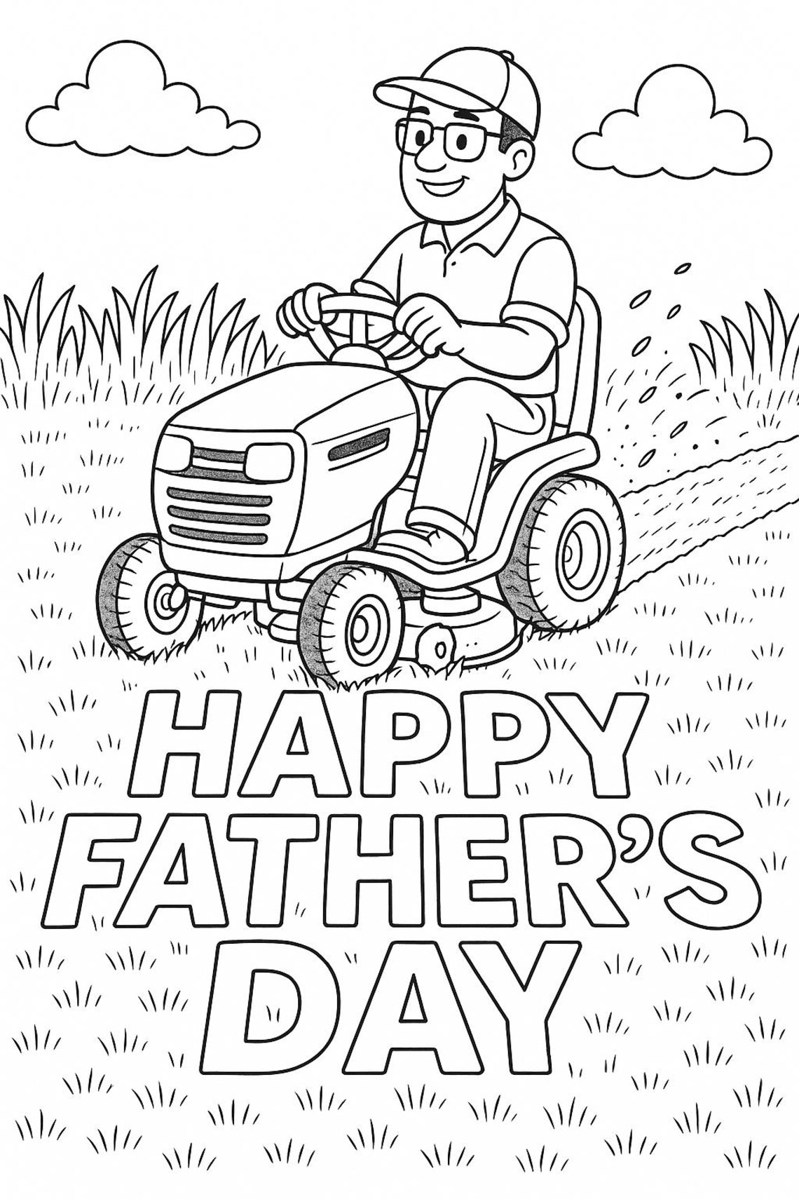 Father's Day Coloring Pages Bundle of 5. Digital Download Cute Bears ...