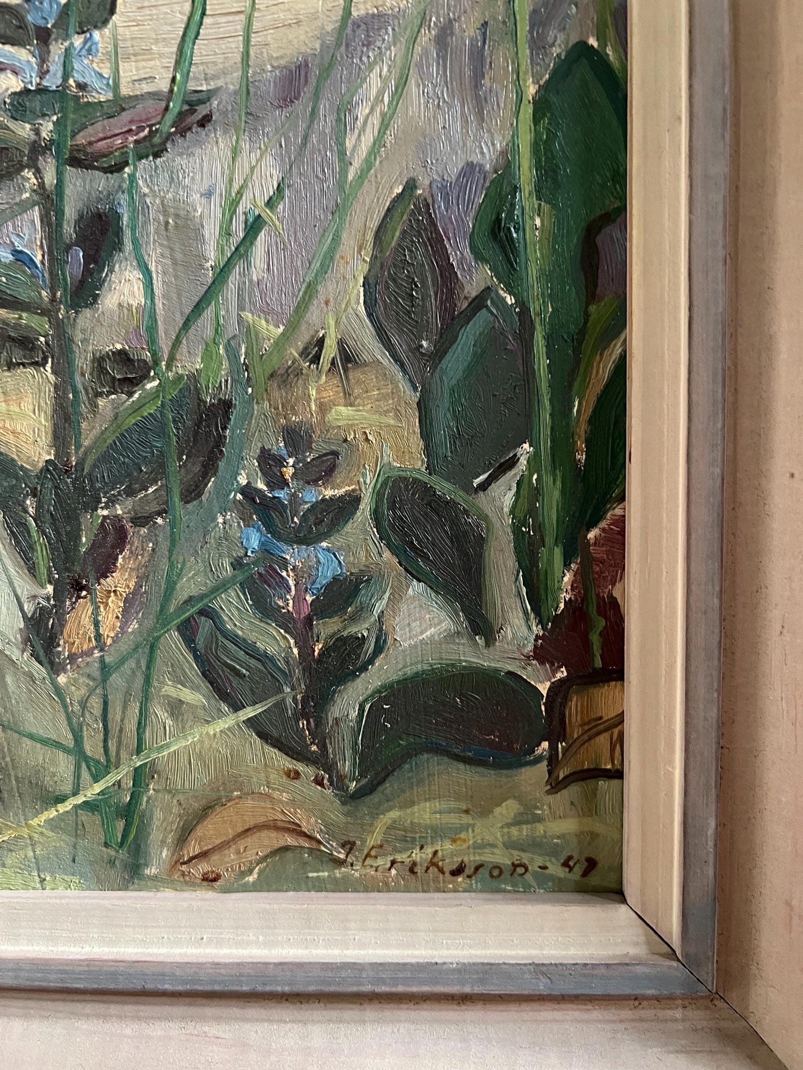 Vintage 1940s Swedish Original Oil Painting by Inga Eriksson Loarp ...