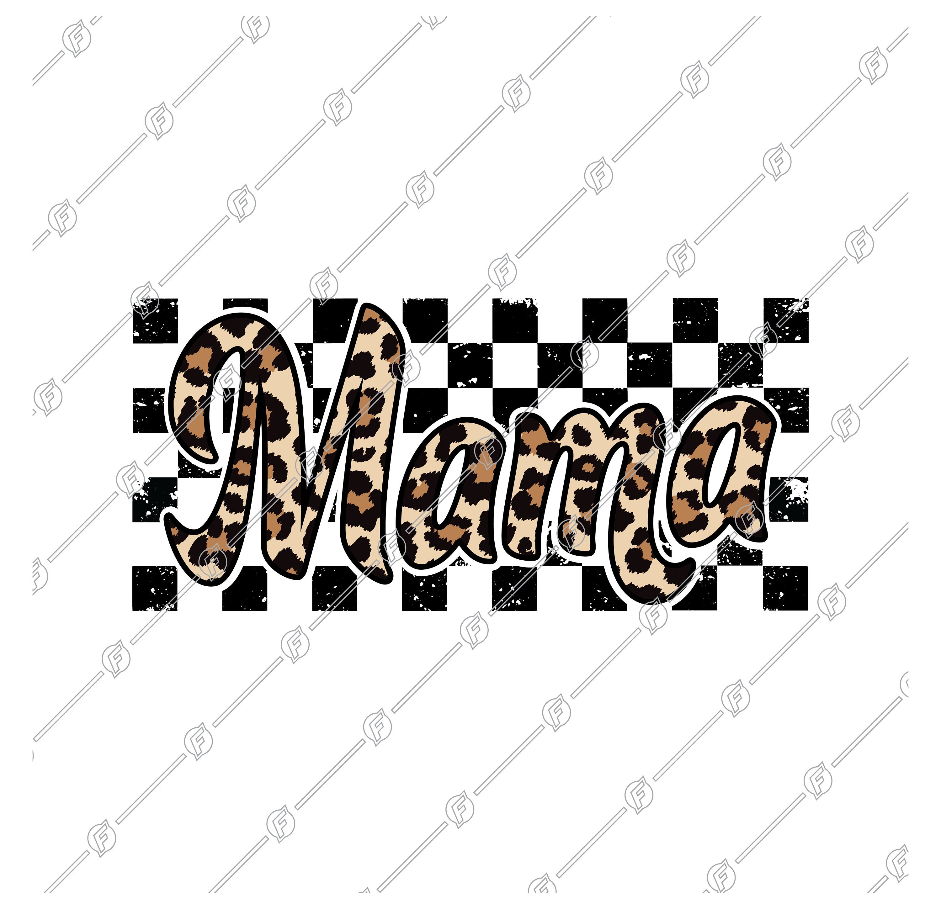 Retro Checkered Mama PNG, Distressed Mama Design, Mama Leopard Print ...