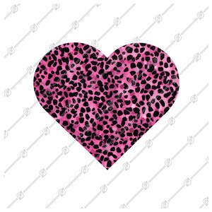 Leopard Print Heart PNG, Clipart, Sublimation Design, Pink Heart ...
