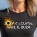 Retro Rock Concert Fan Gear, Solar Eclipse 2024 T-shirt, Path of Totality Shirt, Eclipse Viewing ...