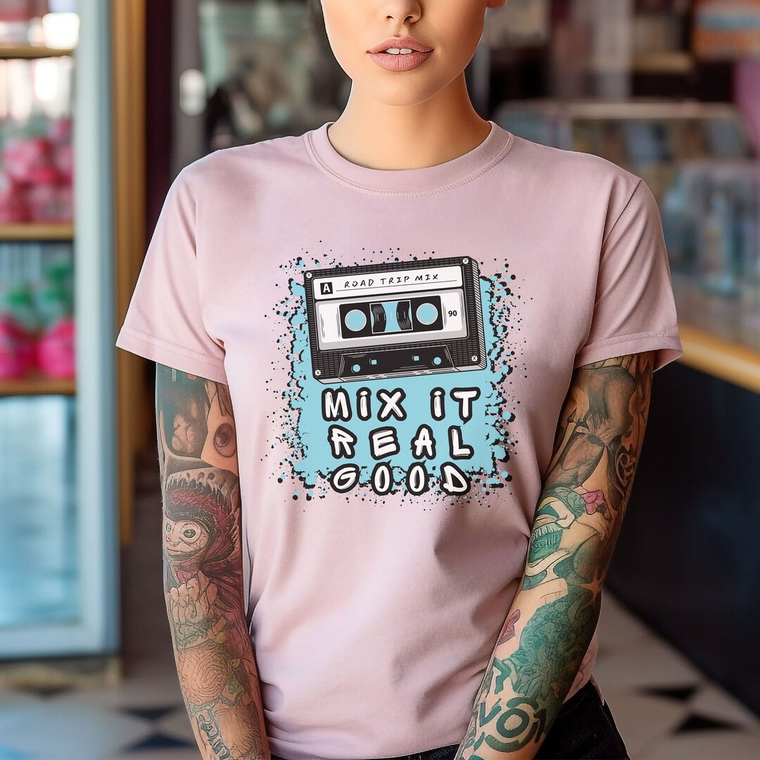 Retro Mix Tape T-shirt, Road Trip Cassette Shirt, 80's Themed Nostalgia Gear, Music Lovers ...