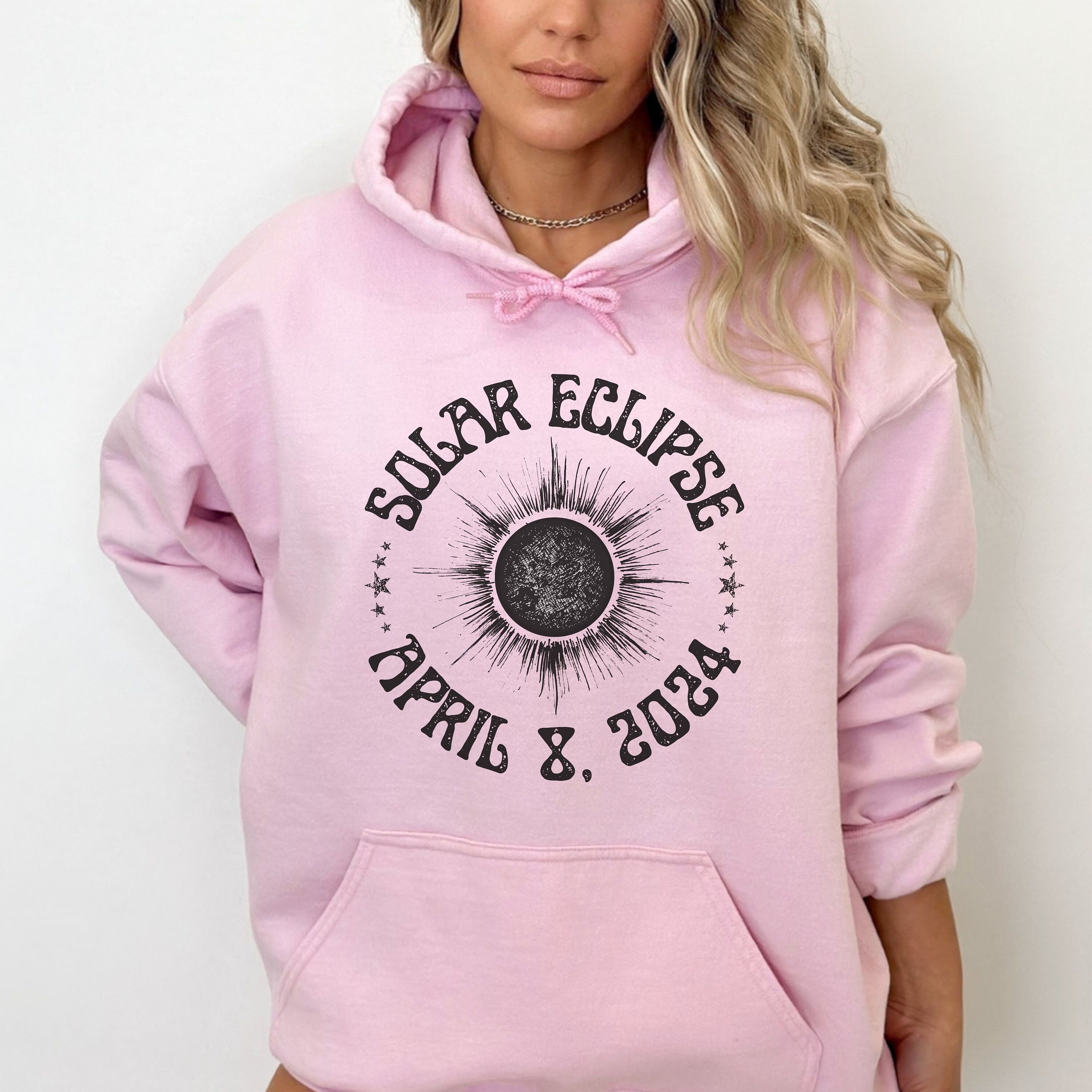 Solar Eclipse 2024 Hoodie, Path of Totality Pullover, Astronomy Moon ...