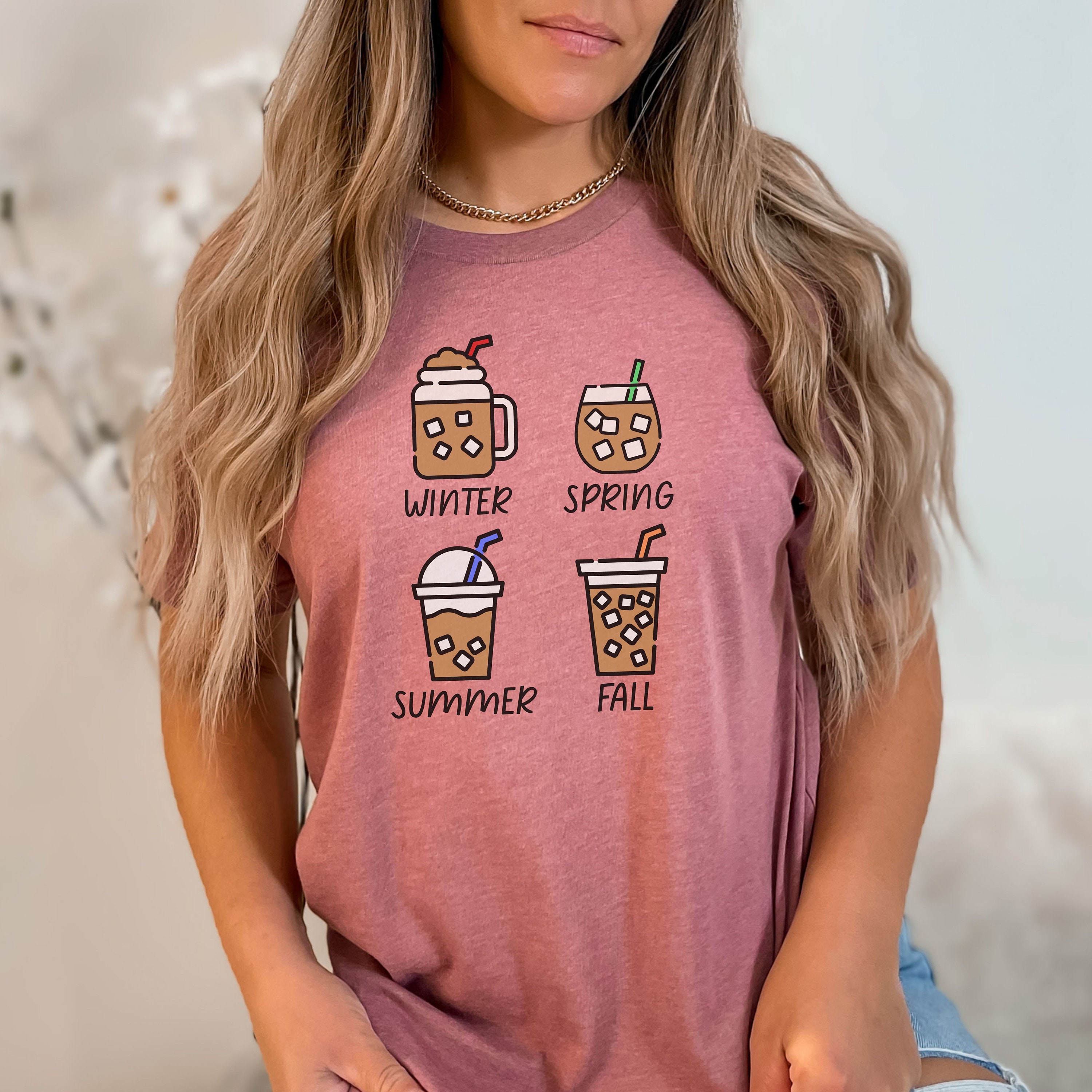 Iced Coffee for All Seasons, Iced Coffee Gift, Iced Coffee Shirt for ...