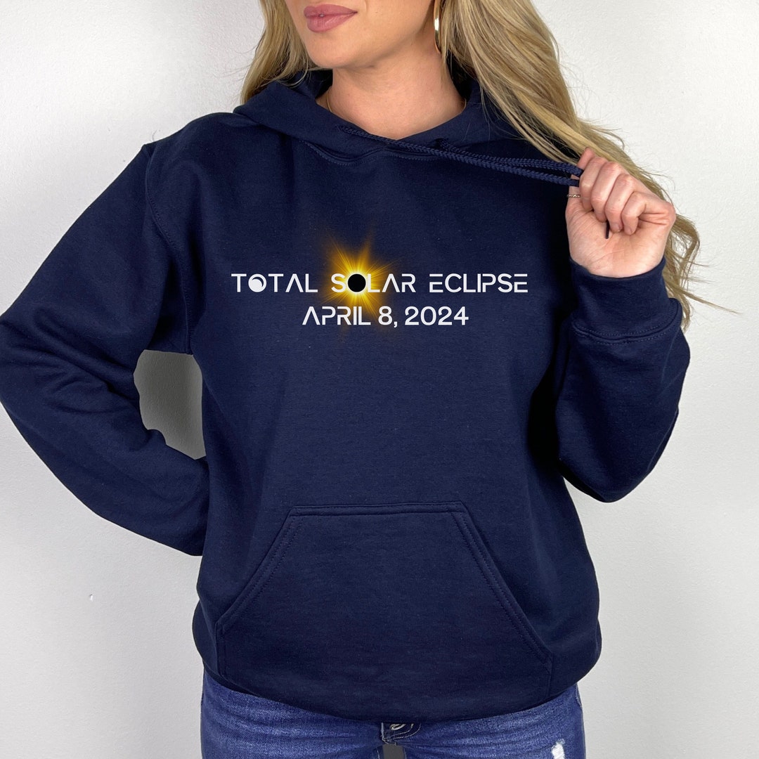 2024 Solar Eclipse Hoodie, Solar System Hooded Pullover, Solar Eclipse 2024 Hoodie, Total Solar ...