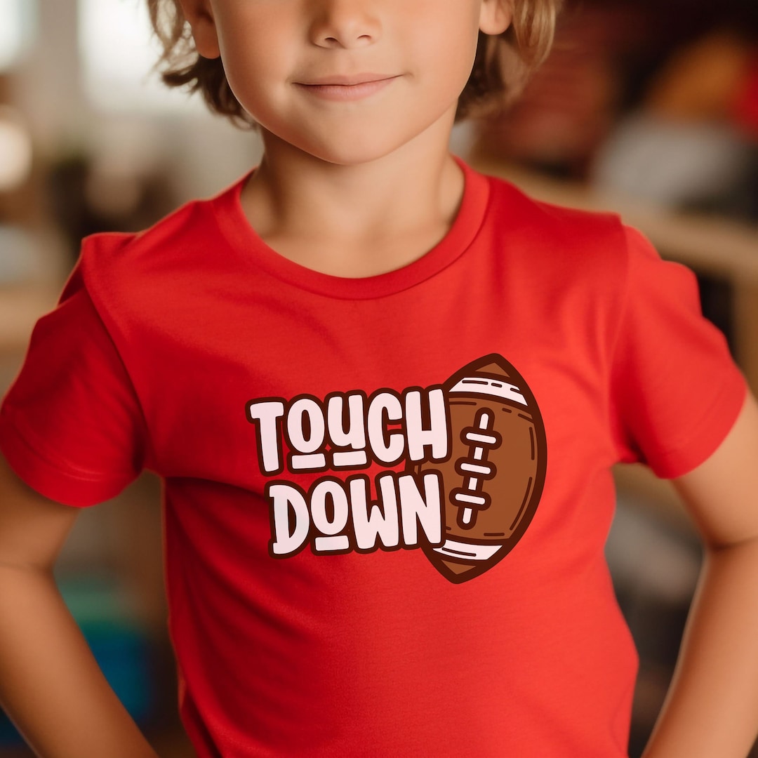 Touchdown Football Shirt for Kids, Back to School Clothing for Children ...