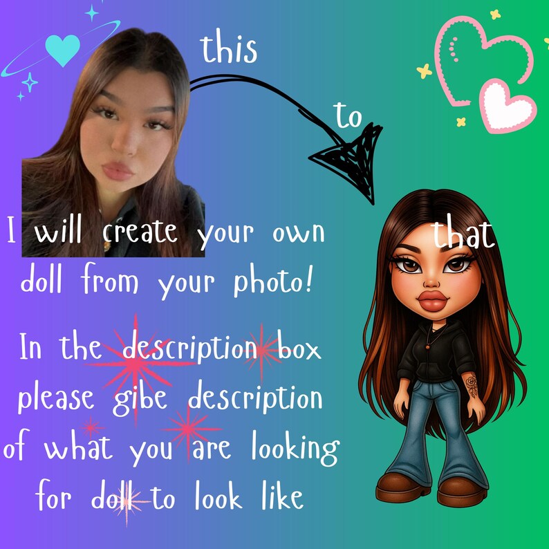 Image of Your Photo as a Doll-digital Image Png - Etsy