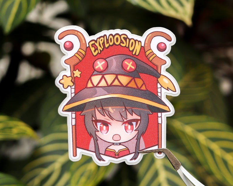 Kawaii Megumin Explosion Waterproof Sticker by Oshizudanro - Etsy