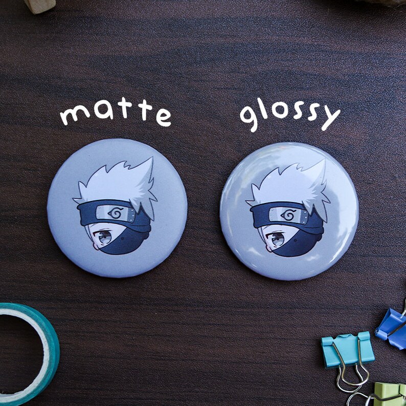 Shinobi Team 7 Anime Button Pins by Oshizudanro - Etsy