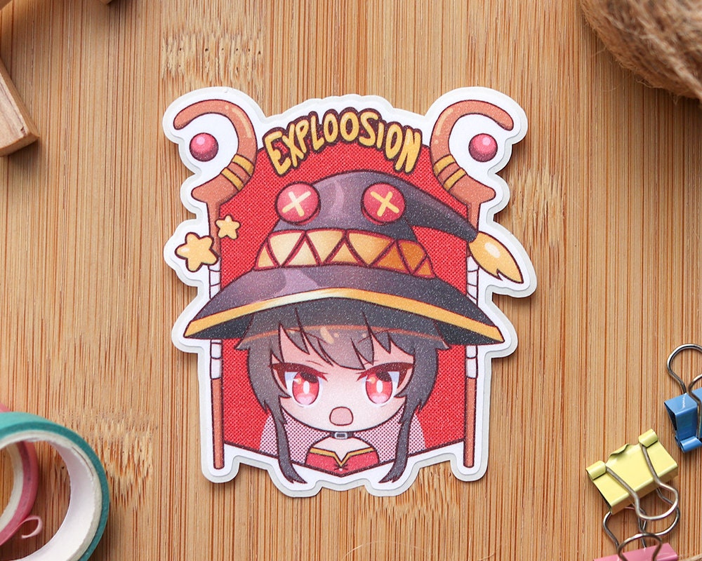 Kawaii Megumin Explosion Waterproof Sticker by Oshizudanro - Etsy