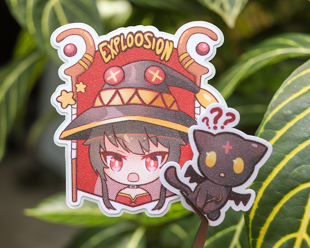 Kawaii Megumin Explosion Waterproof Sticker by Oshizudanro - Etsy