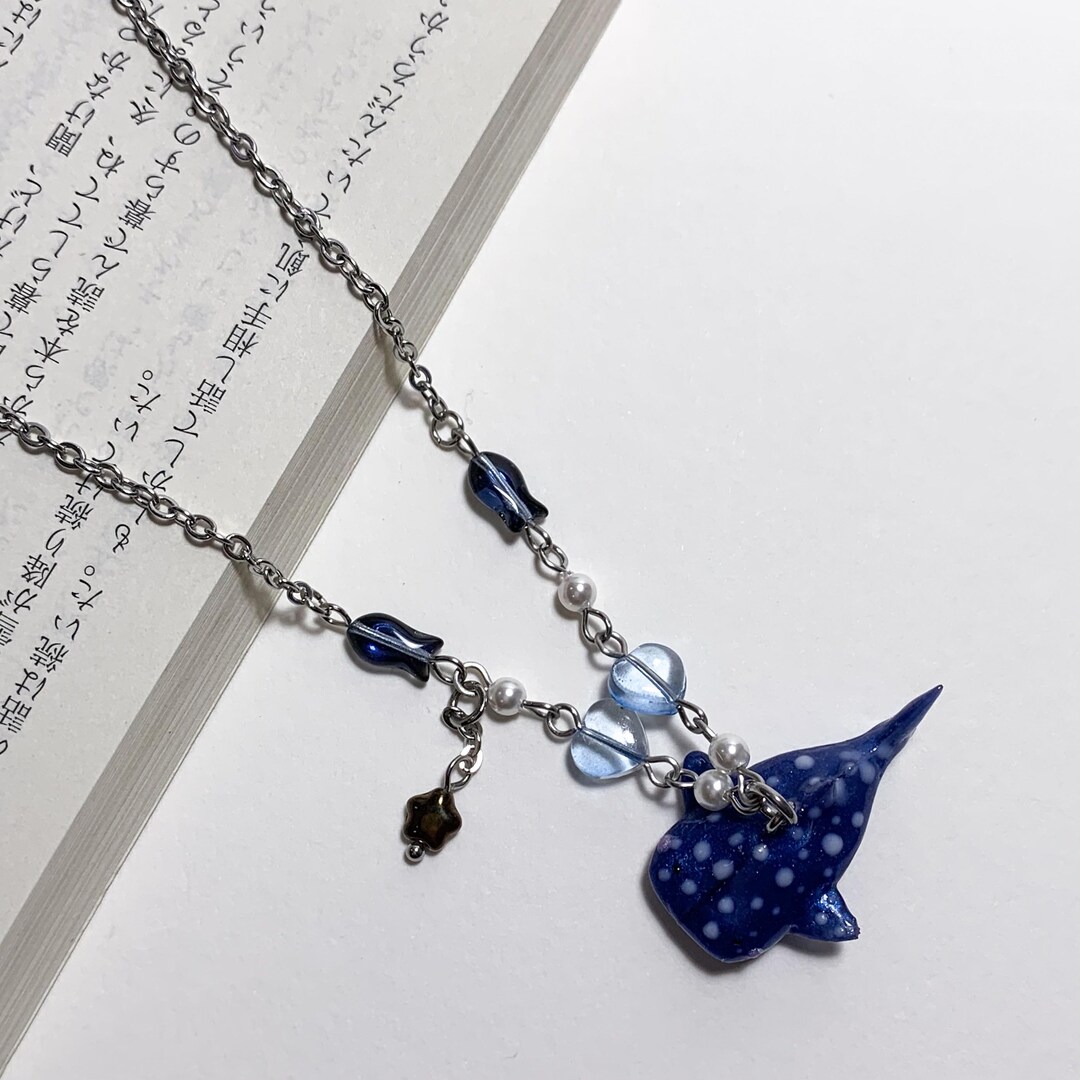 Whale Shark Blue Beads Necklace - Etsy