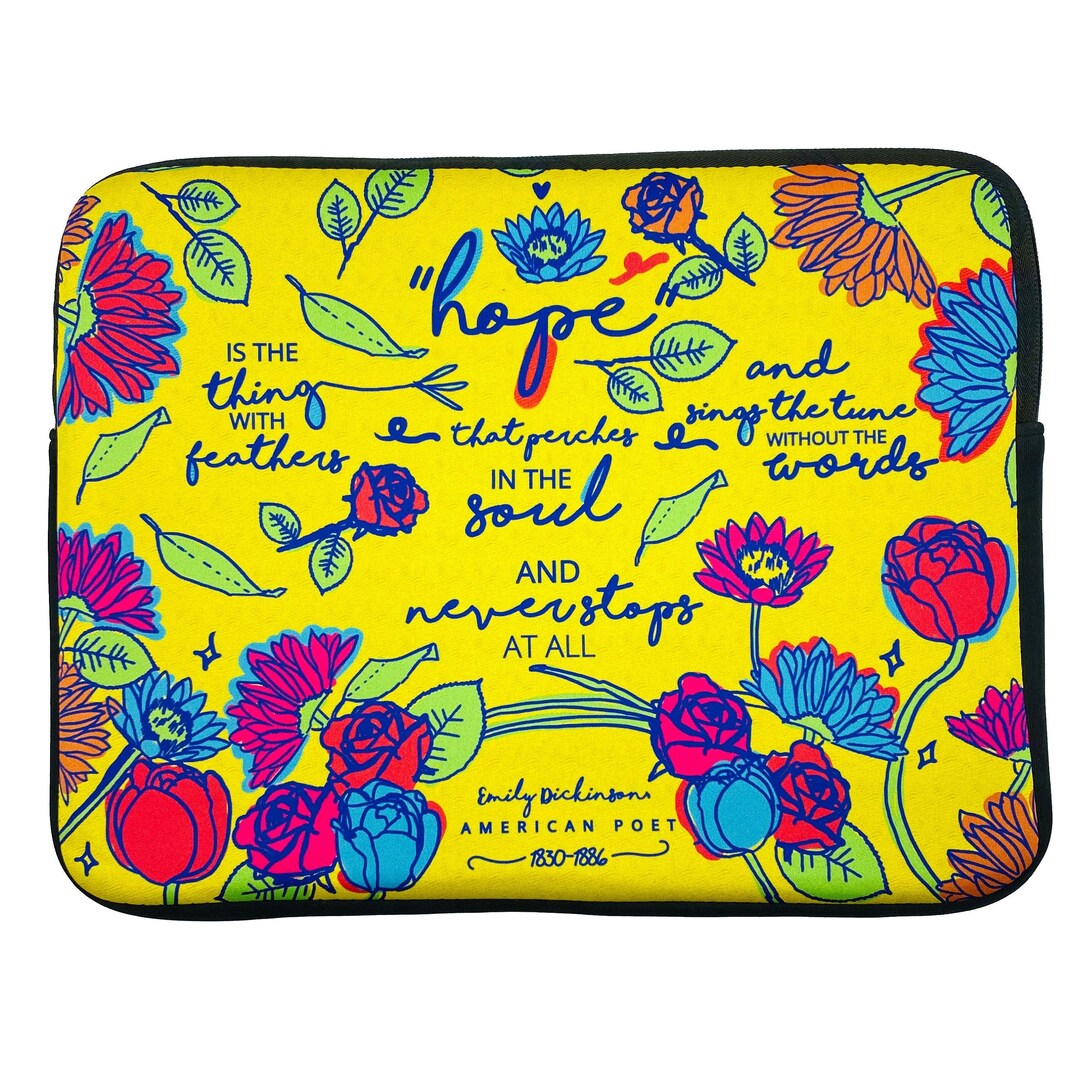 Emily Dickinson Hope is the Thing Emily Dickinson Gift Laptop Cover ...