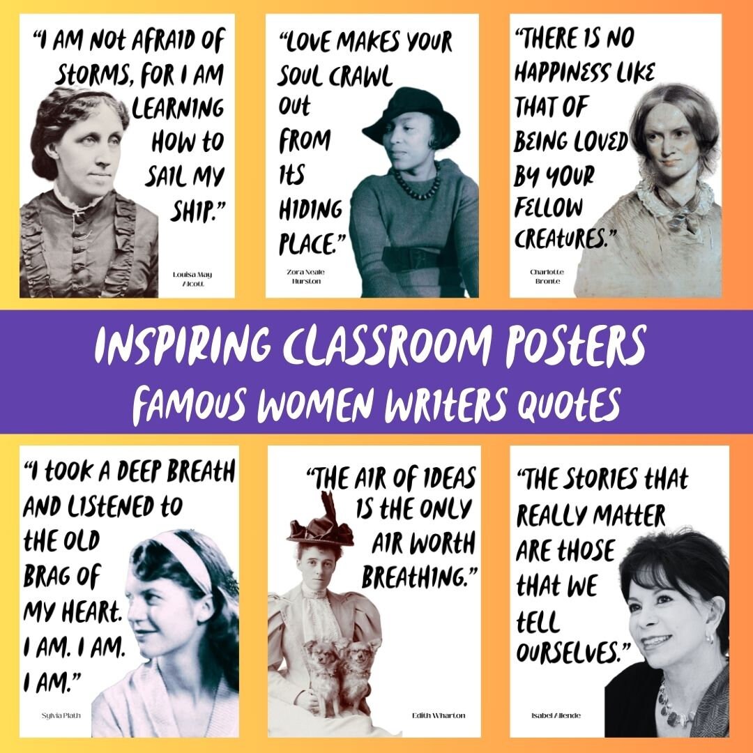 Literary Women Writers Quote Prints: Classroom & Home Decor (digital ...