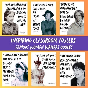 Inspiring Quotes Digital Poster Set of 10 Literary Printables, Women ...