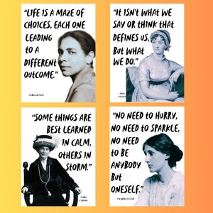 Inspiring Quotes Digital Poster Set of 10 Literary Printables, Women ...
