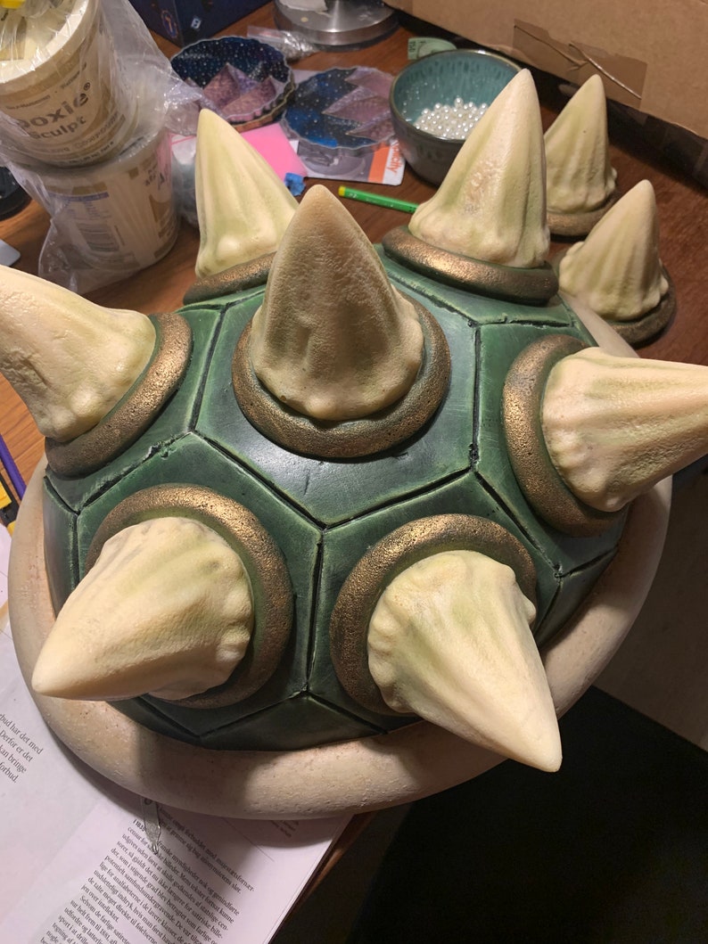 Bowsette Shell Foam Pattern, 3d Print Medallion and Horns - Etsy