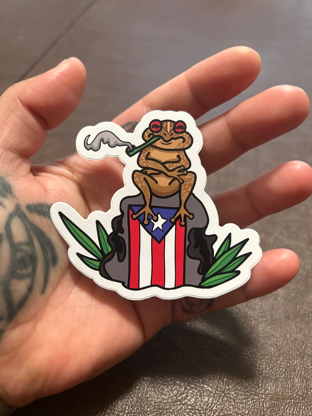 Puerto Rican Coqui Pothead Sticker - Etsy
