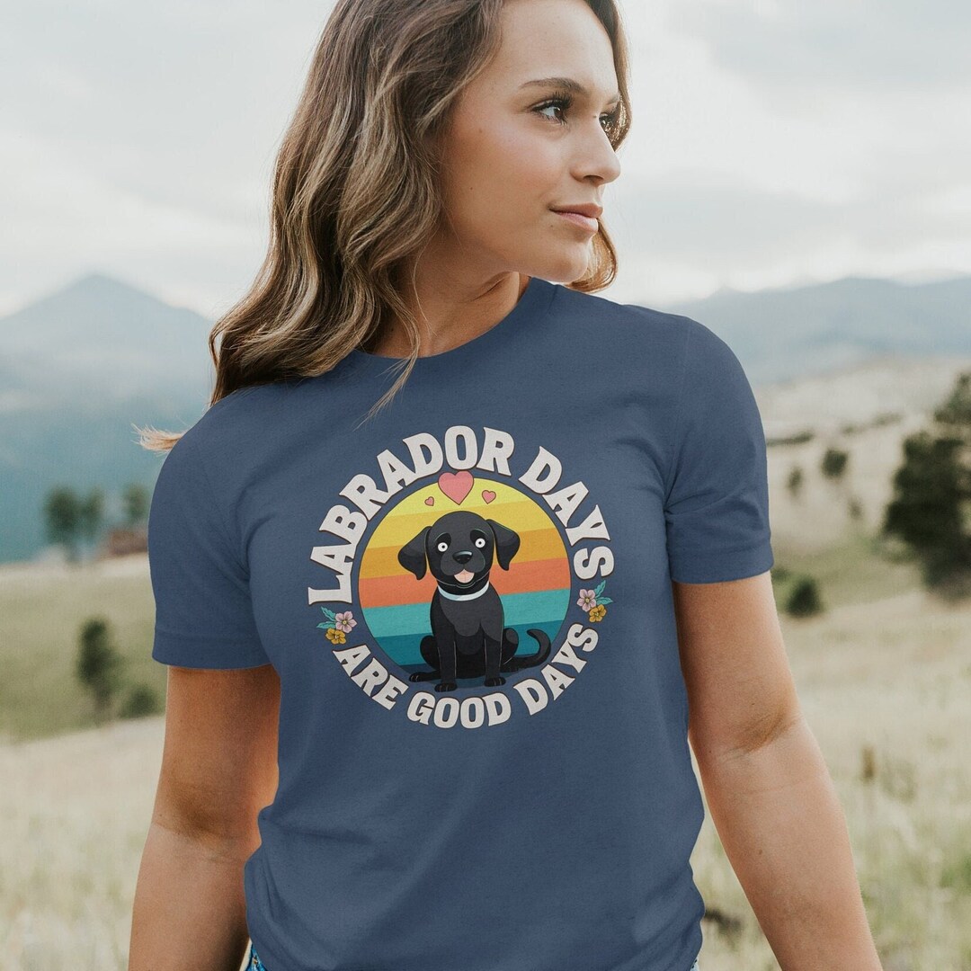 Black Labrador Days Good Days Unisex Jersey Short Sleeve Tee XS-3XL, Labrador Mom, Labrador ...