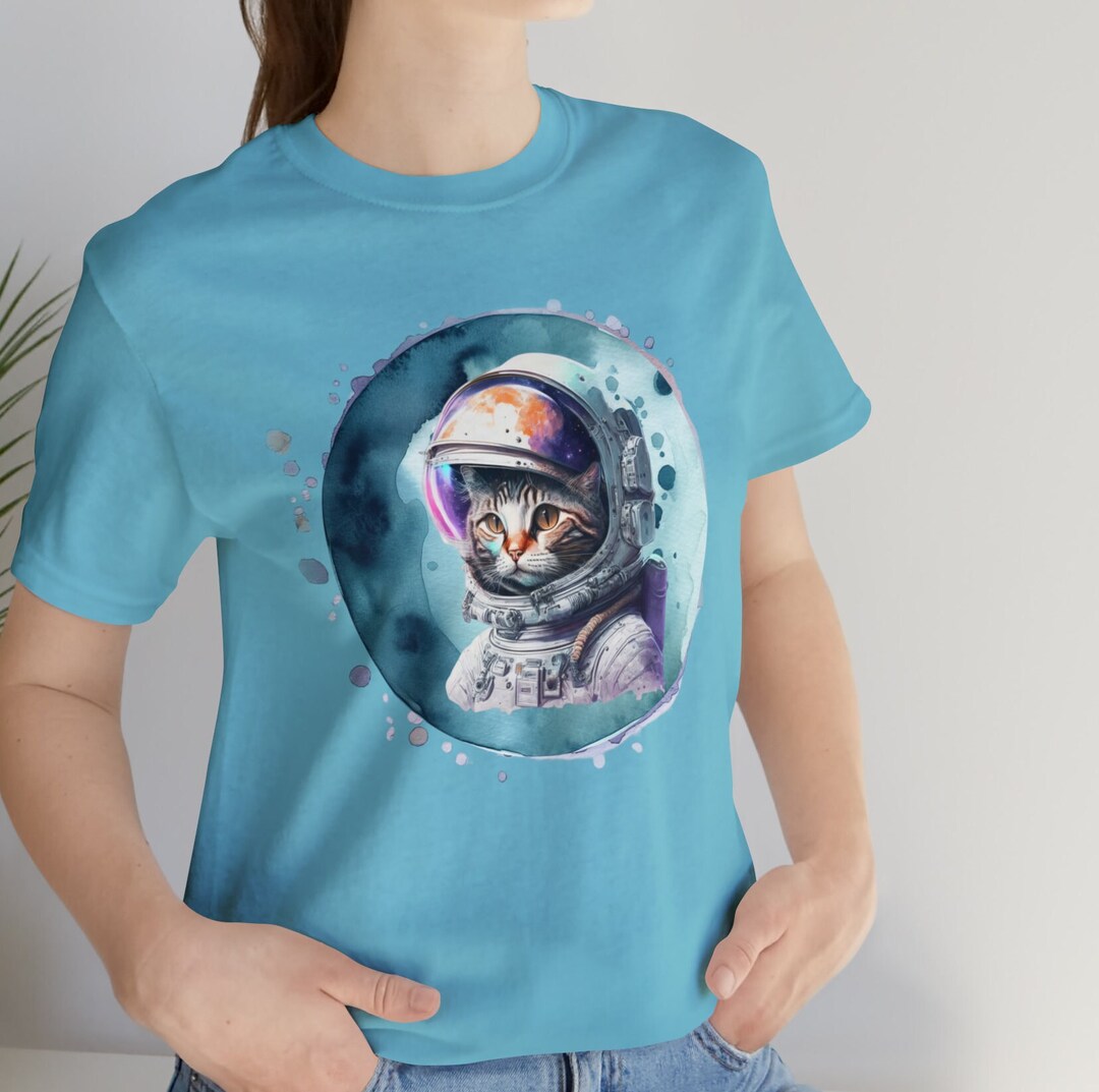 Astronaut Galaxy Space Astronaut Cat Graphic Surreal Unisex Jersey ...