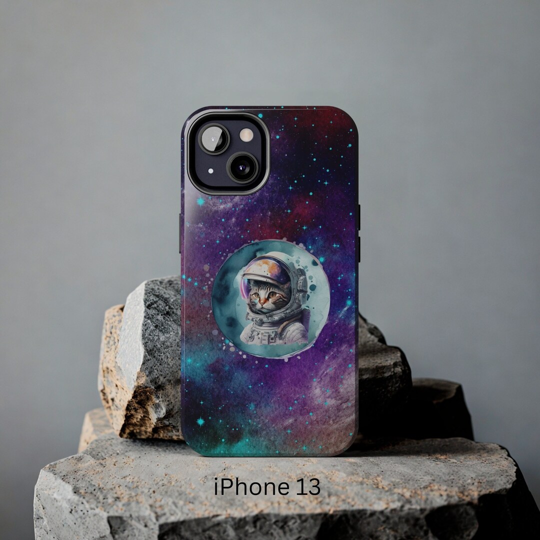 Galactic Astronaut Space Cat Surreal iPhone Tough Phone Cases | Cat Phone Case | Gift for Cat ...