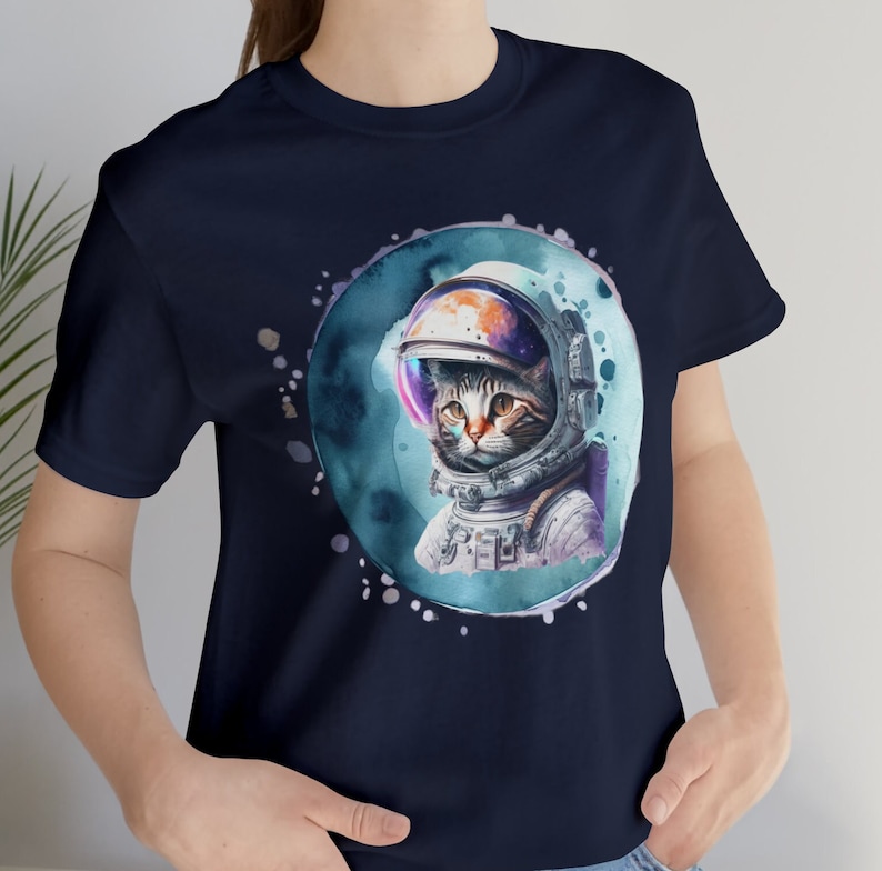 Astronaut Galaxy Space Astronaut Cat Graphic Surreal Unisex Jersey ...