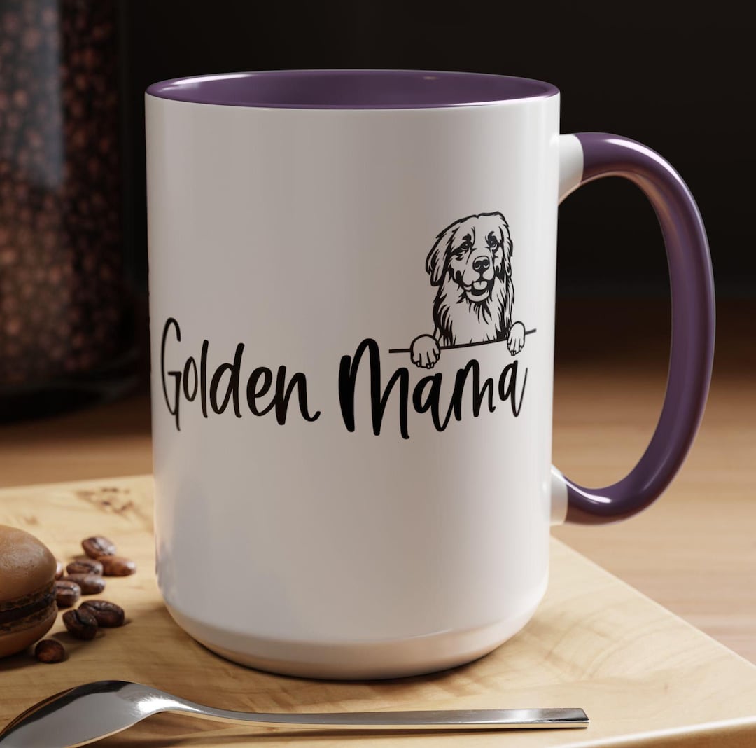 Golden Mama Graphic Two-tone Coffee Mugs, 15oz , Golden Coffee Mug ...