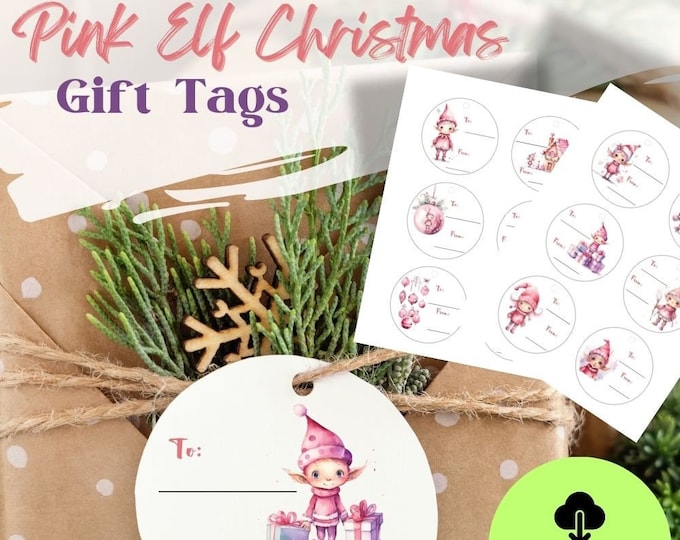 ELF Christmas Gift Tag Svg Files for Cricut / Silhouette - Elf Gift Tag ...