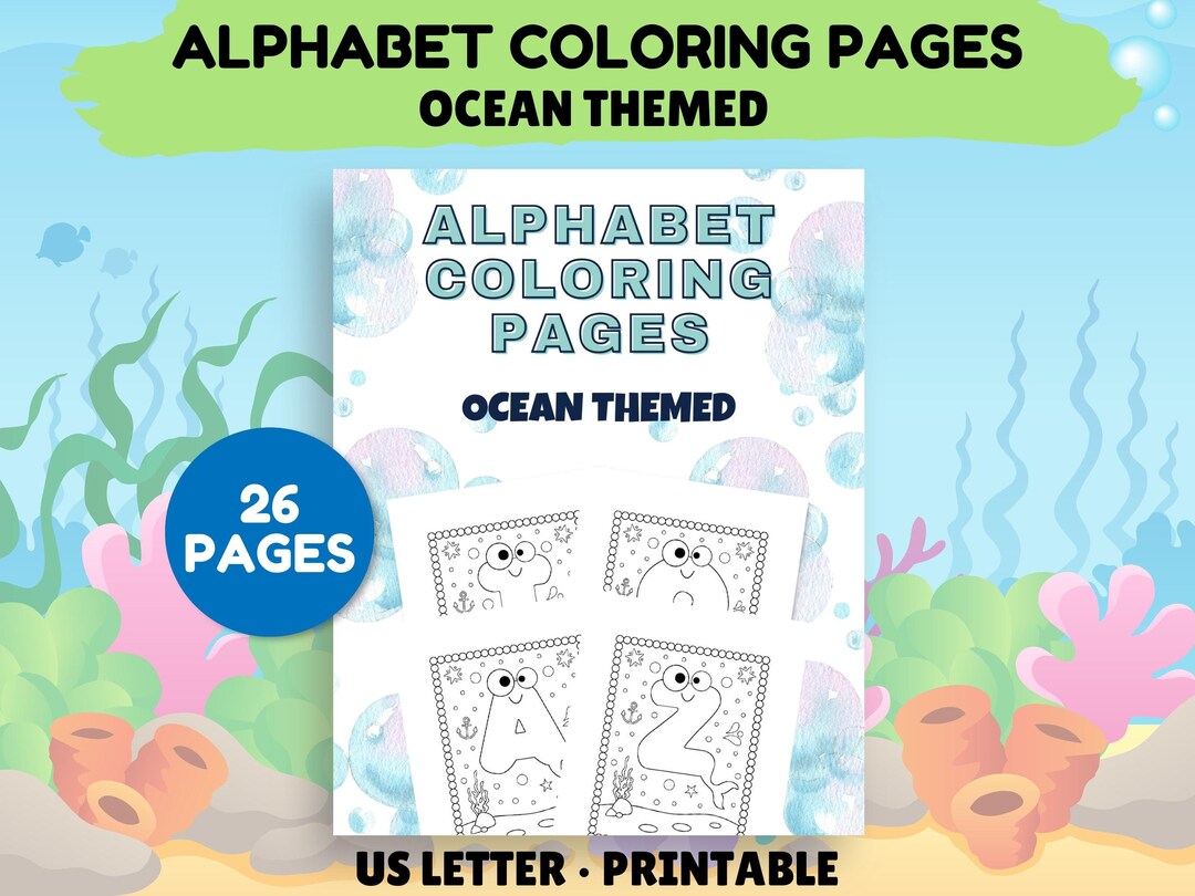 Alphabet Coloring Pages for Preschool: Fun Fish Abcs & Ocean-themed ...
