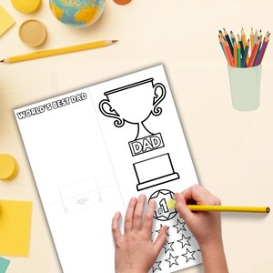 World's Best Dad Pop up Card Printable Craft | Fathers Day Activity ...