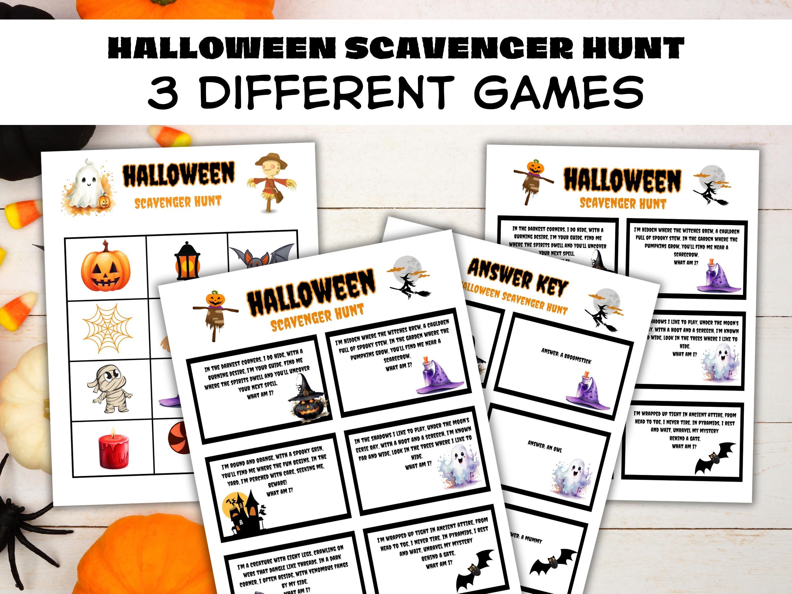 Halloween Scavenger Hunt, Party Games for Teens and Adults, Halloween ...