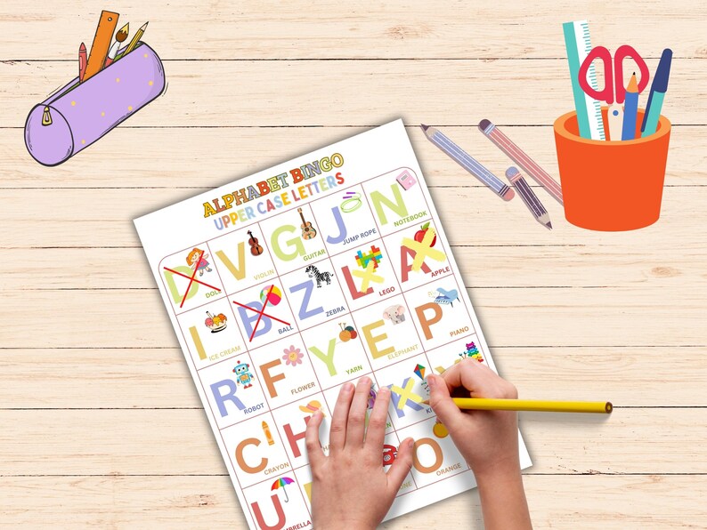 Alphabet Bingo Upper Case Letters Printable - Fun Educational Activity ...