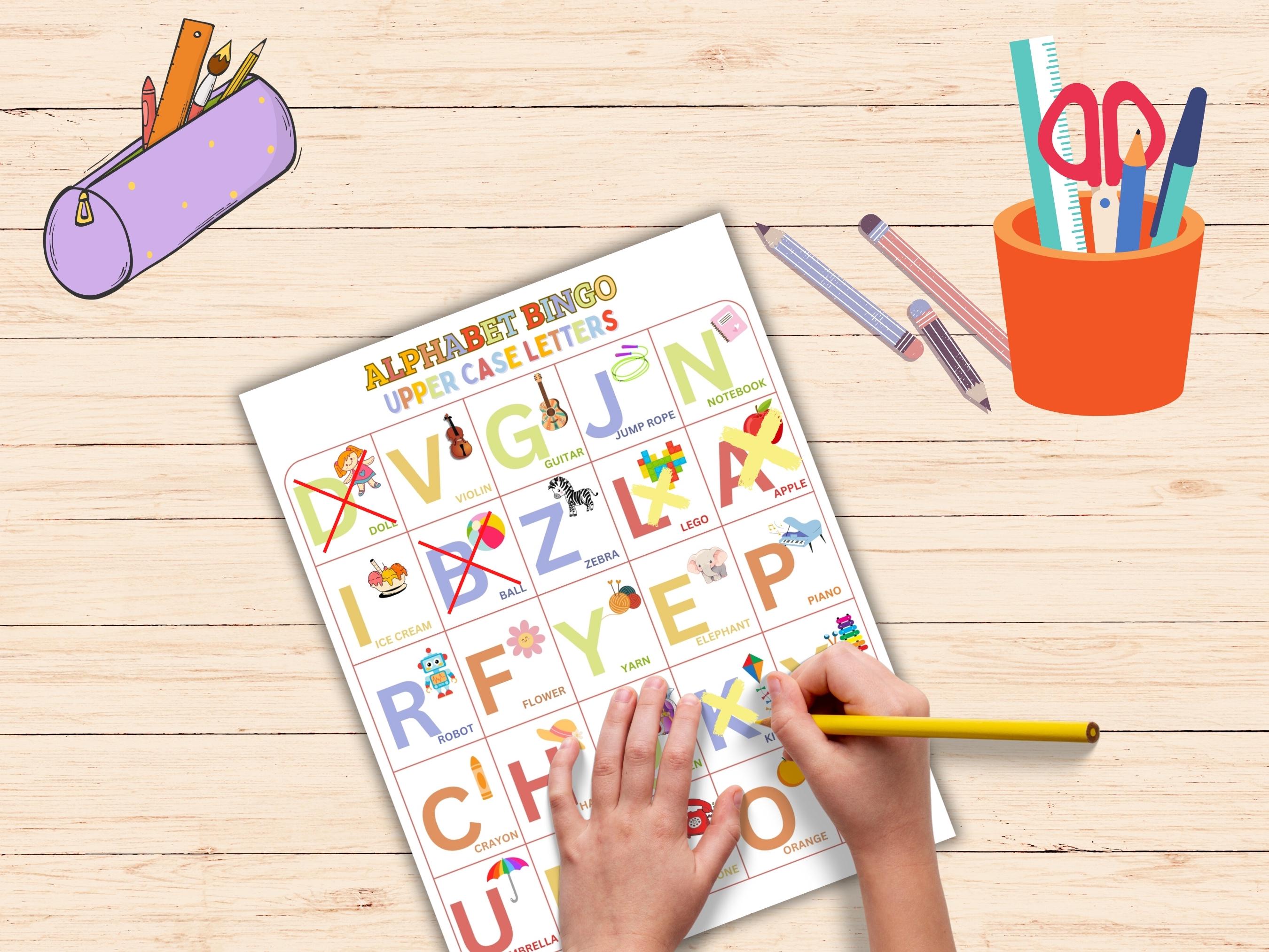 Alphabet Bingo Upper Case Letters Printable - Fun Educational Activity ...