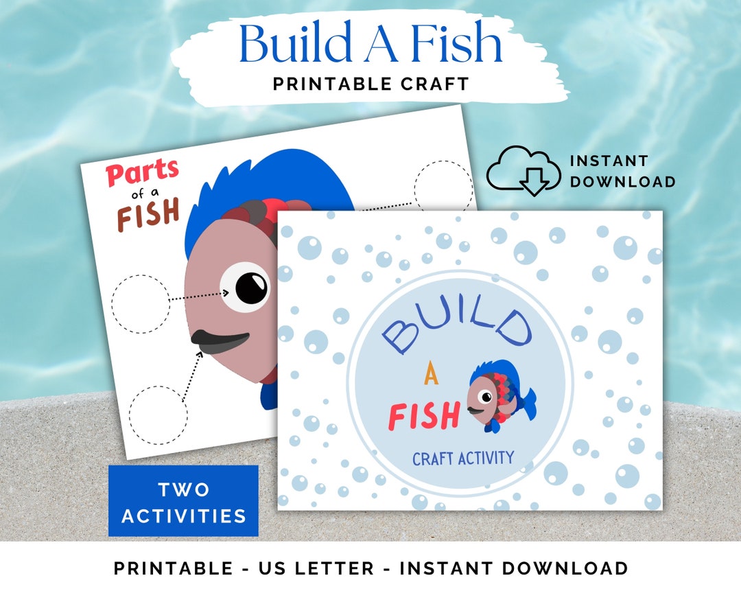 Build A Fish Craft Printable, Fun DIY Crafts for Kids, Cut and Glue ...