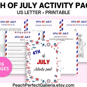 4th of July Activity Pack, Printable Independence Day Activities ...