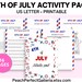 4th of July Activity Pack, Printable Independence Day Activities ...