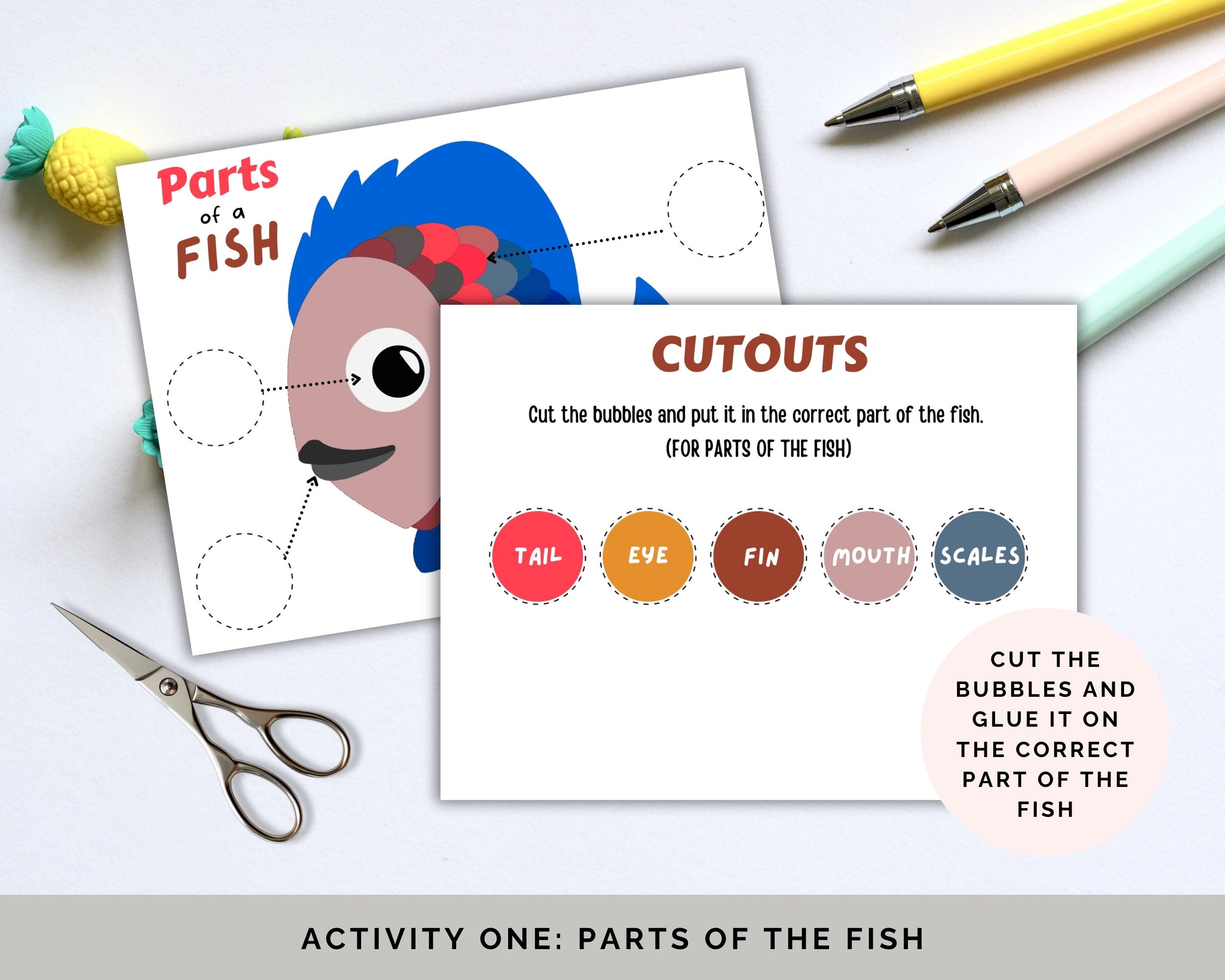 Build A Fish Craft Printable, Fun DIY Crafts for Kids, Cut and Glue ...