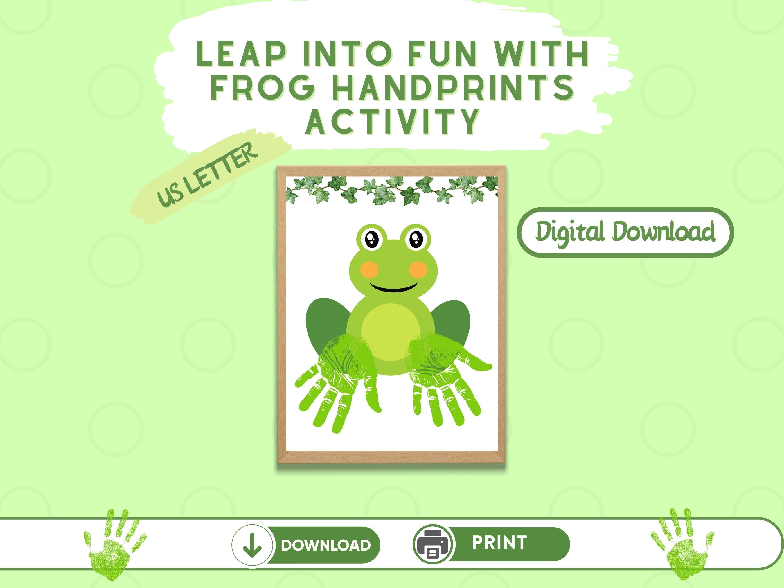 Leap Into Fun With Frog Handprints Activity Perfect for Leap Day Craft ...