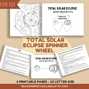 Total Solar Eclipse Coloring Spinner Wheel Printable, Solar Eclipse ...